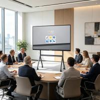 China 75 Inch Interactive Smart Board with Android System and 4K Resolution for Education Classrooms for sale