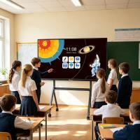 China 75 Inch Interactive Smart Board with Android System and 4K Resolution for Education Classrooms for sale