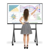 China 4K Resolution 50 Point Multi Touch Interactive Smart Whiteboard with Android 14.0 OS for Digital Classrooms for sale