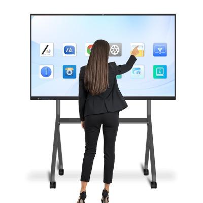 China 4K Resolution 50 Point Multi Touch Interactive Smart Board with Android 14.0 for Classroom Teaching for sale