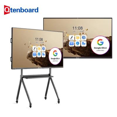 China Android 14 Google EDLA Certified Interactive Flat Panel Display for Modern Classroom for sale