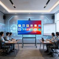 China 86 Inch 4K Google EDLA Certified Interactive Whiteboard AI Powered Video Conferencing for Corporate Hybrid Meeting Room for sale