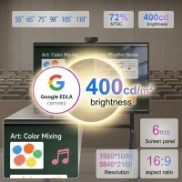 China 65 Inch 4K AI Smart Interactive Whiteboard 100 Point Touch Screen with Voice Control Warm Light Eye Protection Display for sale
