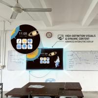 China 86 Inch 4K AI Interactive Whiteboard 100 Point Touch Voice Assistant Warm Light Eye Protection Wireless Presentation for sale