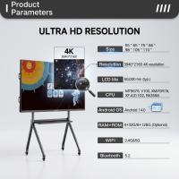 China 98 Inch 4K Ultra HD Smart Interactive Whiteboard 100 Point Touch AI Collaboration Tools with Warm Light Eye Safe Display for sale
