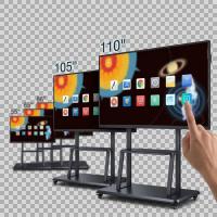 China 75 Inch 4K AI Gesture Control Interactive Whiteboard 100 Point Touch Adaptive Warm Light Display for Education for sale