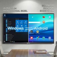 China 75 Inch 4K AI Smart Interactive Whiteboard 100 Point Touch Lesson Assistant Warm Light Display for School Classroom for sale