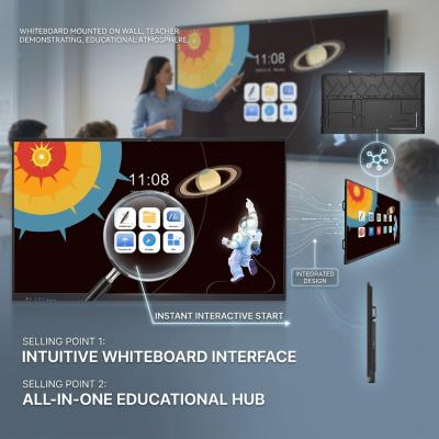 China 75'' Smart Interactive Panel For Teaching Aluminum Alloy Frame for sale