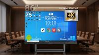 China 86 Inch LCD 4K 40 Point Touchscreen Interactive Whiteboard Android 16.0 Qtenboard for Executive Boardroom Presentation for sale
