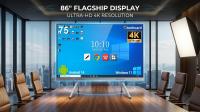China 86 Inch LCD 4K 40 Point Touchscreen Interactive Whiteboard Android 16.0 Qtenboard for Executive Boardroom Presentation for sale