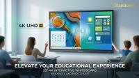 China 55 Inch LCD 4K Touch Interactive Whiteboard Android 16.0 Qtenboard for Classroom Education for sale