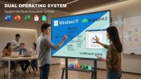China 75 Inch LCD 4K 40 Point Multi-Touch Interactive Whiteboard Android 16.0 Qtenboard for Smart Classroom Training for sale