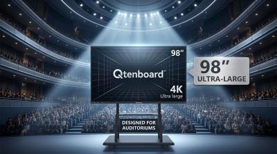 China 98 Inch LCD 4K Ultra Large 50 Point Touch Interactive Whiteboard Android 16.0 Qtenboard for Auditorium Training Center for sale