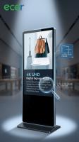 China Qunmao Vertical Floor Standing Digital Signage 32 43 49 55 Inch 4K Portrait Advertising Totem for Shopping Mall for sale