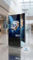 China Qunmao Floor Standing Digital Menu Board 43 49 50 Inch 4K Touch Self Service Ordering Kiosk for Restaurant Cafe for sale