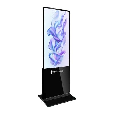 China 49 Inch Dual OS Floor Standing Digital Signage Kiosk with 4K UHD Display and 10-point Capacitive Touch for sale