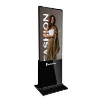China 65 Inch 4K UHD Frameless Floor Standing Digital Signage Kiosk with 178 Degree Wide Angle IPS Display for sale