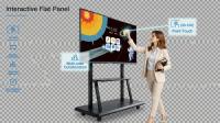 China 65 Inch 4K UHD Smart Interactive Whiteboard QM-65HY with 40 Point IR Touch for Classroom Business for sale