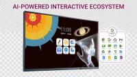 China 75 Inch AI Powered 4K Smart Interactive Whiteboard QM-75HY with Gesture Recognition for Classroom Business for sale