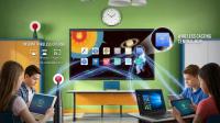 China 110 Inch Wireless Casting 4K Smart Interactive Whiteboard QM-110HY with Multi Device Screen Mirroring Classroom for sale