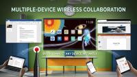 China 110 Inch Wireless Casting 4K Smart Interactive Whiteboard QM-110HY with Multi Device Screen Mirroring Classroom for sale