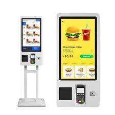 China Custom Self-Service Kiosk with 10-Point Capacitive Touchscreen, IP54-Rated Casing, and 450cd/m2 Brightness for Retail and Healthcare for sale