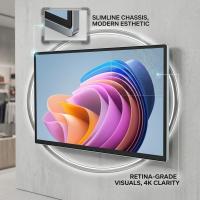 China 43 Inch 4K Ultra HD Wall-Mounted Digital Signage Display High Brightness Android 16 CMS Commercial Qtenboard for sale