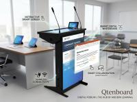 China Qtenboard 15.6 Inch HD Touch Display Digital Podium with 10-Point Capacitive Touch and Integrated Teaching Control for sale