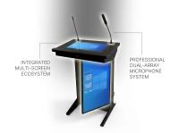 China Qtenboard 21.5 inch FHD Touch Screen Digital Podium with 10-point Capacitive Touch and Built-in Speakers and Camera for sale