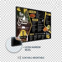 China QM-5515GPW 55 Inch 4K Ultra HD Digital Menu Board with Ultra Narrow Bezel and Cloud CMS Management for Restaurants for sale