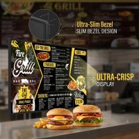 China QM-5515GPW 55 Inch 4K Ultra HD Digital Menu Board with Ultra Narrow Bezel and Cloud CMS Management for Restaurants for sale