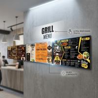 China QM-5515GPW 55 Inch 4K UHD Touch Screen Digital Menu Board with 24/7 Commercial Operation for sale