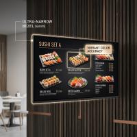 China QM-4915GPW 49 Inch 4K UHD Android Digital Menu Board with Multi Screen Sync Playback for Restaurants for sale