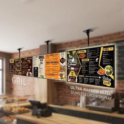 China QM-4315GPW 43 Inch 4K UHD Digital Menu Board with Ultra Narrow Bezel and Cloud CMS Dynamic Update for sale