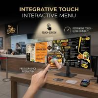 China 43 Inch 4K UHD Touch Screen Digital Menu Board with Cloud CMS Remote Control for Interactive Restaurant Signage for sale
