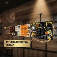 China 43 Inch 4K UHD Touch Screen Digital Menu Board with Cloud CMS Remote Control for Interactive Restaurant Signage for sale