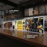 China 43 Inch 4K UHD Touch Screen Digital Menu Board with Cloud CMS Remote Control for Interactive Restaurant Signage for sale