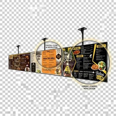 China QM-4315GPW 43 Inch Digital Menu Board with 500 cd/m2 High Brightness and IP65 Dustproof Waterproof Protection for sale