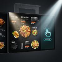 China QM-5515GPW 55 Inch 4K Touch Screen Digital Menu Board Self Ordering Display for Fast Food Restaurant for sale