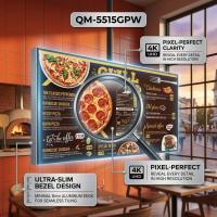 China QM-5515GPW 55 Inch 500 Nits 4K Digital Menu Board Advertising Mixed Playback Commercial Display for sale