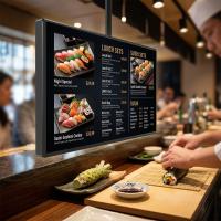 China QM-3215GPW 32 Inch 4K Digital Menu Board Compact Counter Display for Cafe Fast Food Shop for sale