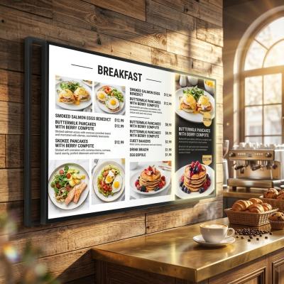 China QM-4915GPW 49 Inch 4K Digital Menu Board Scheduled Playback Remote Device Monitoring Display for sale