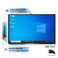 China QM-75HY 75 Inch Interactive Flat Panel 48MP Camera 8 Mic Array Smart Whiteboard Conference for sale
