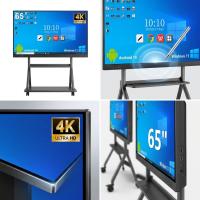 China QM-75HY 75 Inch Interactive Flat Panel 48MP Camera 8 Mic Array Smart Whiteboard Conference for sale