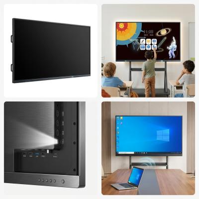 China QM-65HY 65 Inch 4K UHD Interactive Flat Panel Smart Whiteboard Windows Android 40 Point Touch for sale