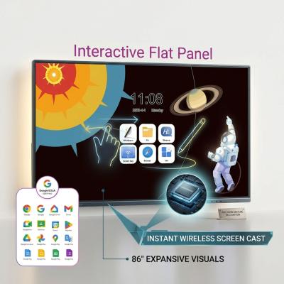 China QM-86HY 86 Inch Integrated Interactive Flat Panel Multi Interface Conference Smart Whiteboard for sale