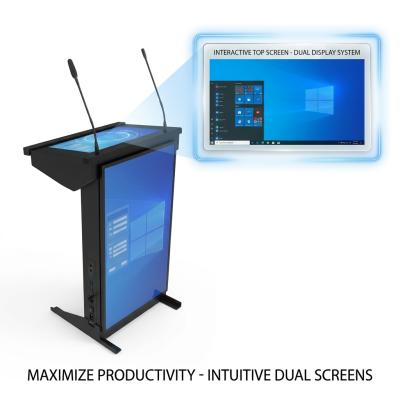 China 15.6-21.5 Inch Android 14 Digital Podium Wireless Screen Mirroring Conference Lectern for sale