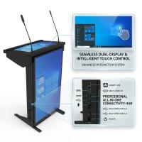 China 22-19 Inch Digital Podium Windows 11 Integrated AV Control Government Auditorium Lectern for sale