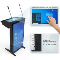 China 43-22 Inch Digital Podium Windows 11 Multi-Interface Conference Room Presentation Lectern for sale