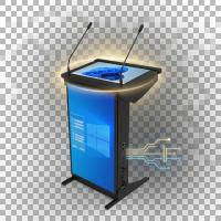 China 22-19 Inch Digital Podium Windows 11 Integrated AV Control Government Auditorium Lectern for sale